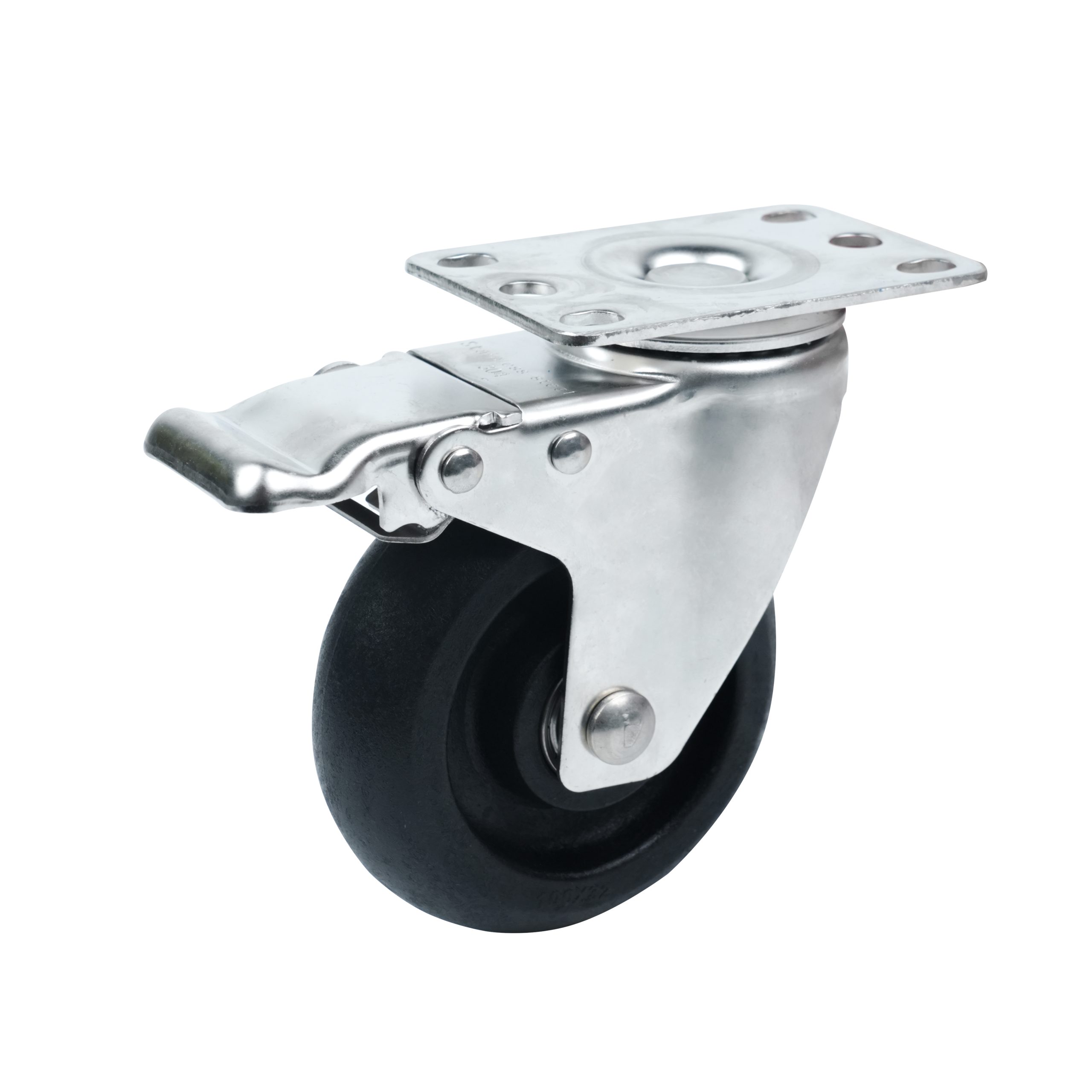 4"Stainless Steel Phenolic Swivel Brake Caster - Target Casters