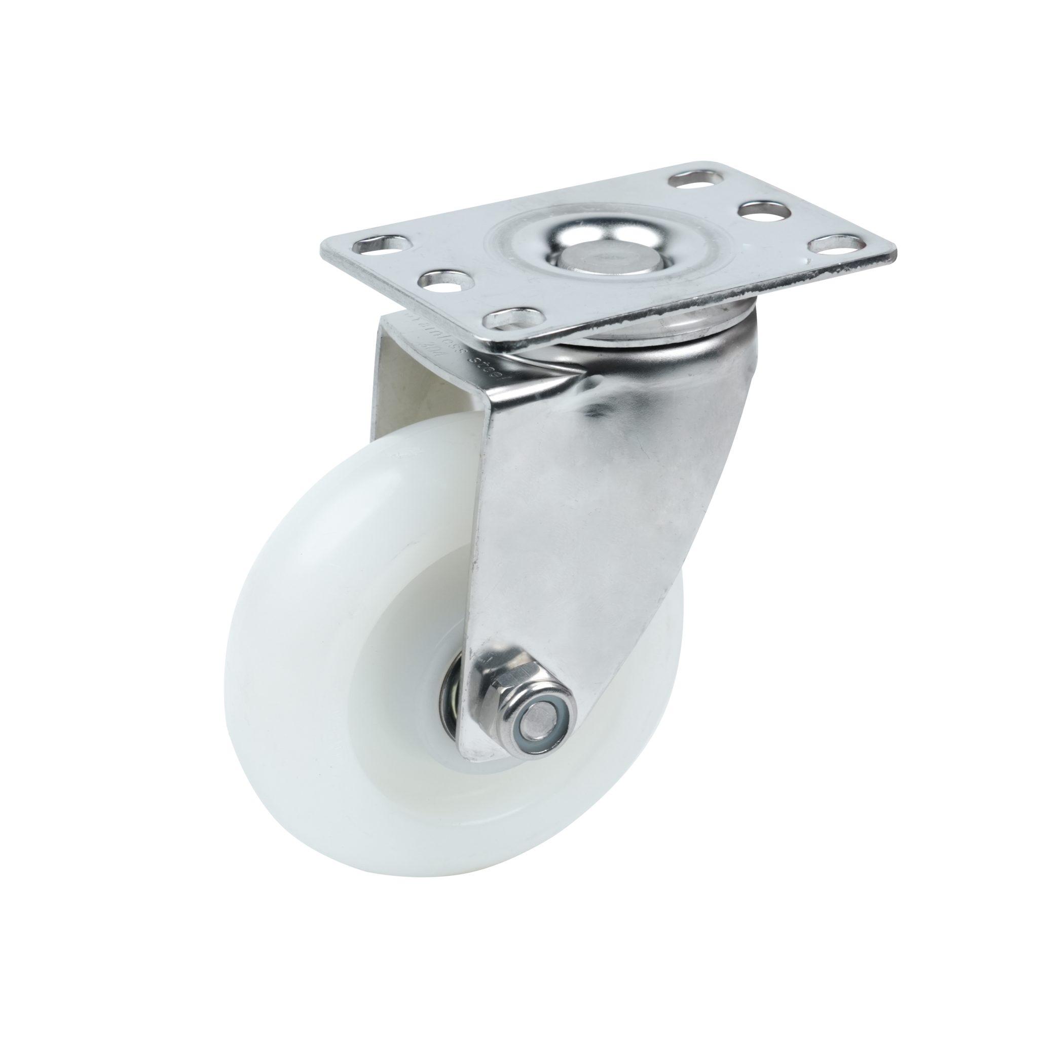 4"Stainless Steel Nylon Plate Swivel Caster - Target Casters